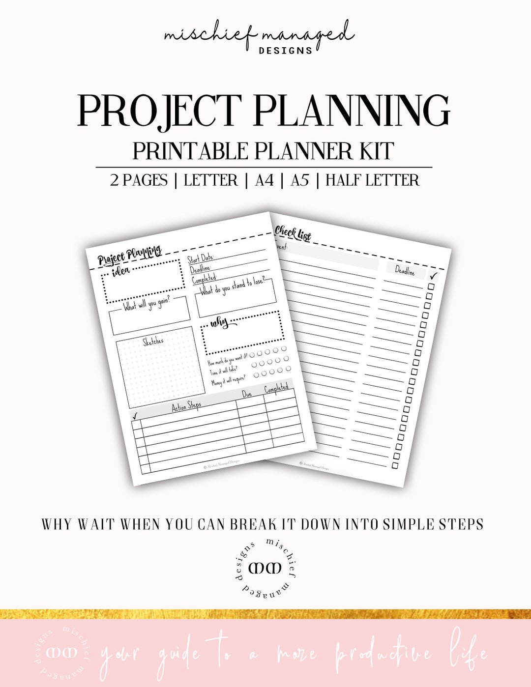 Project Planning Packet, Project Planner, 2025 Planner, Student Planner ...