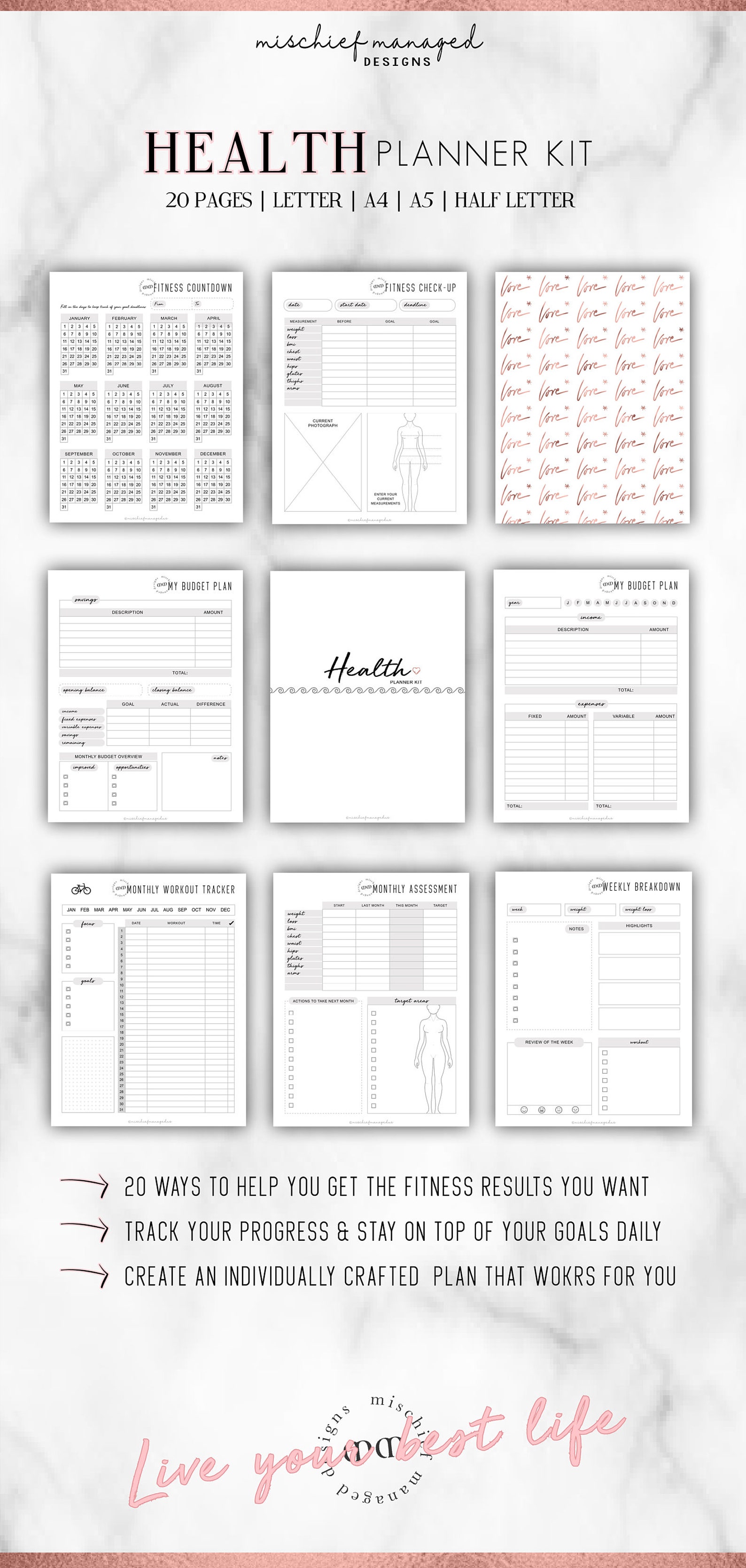 10-in-1 Ultimate Life Planner Kit - 2nd Edition, Printable Planner ...