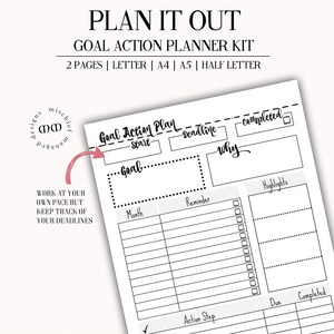 Plan It Out Packet Goal Planner to Do List Success Planner | Etsy