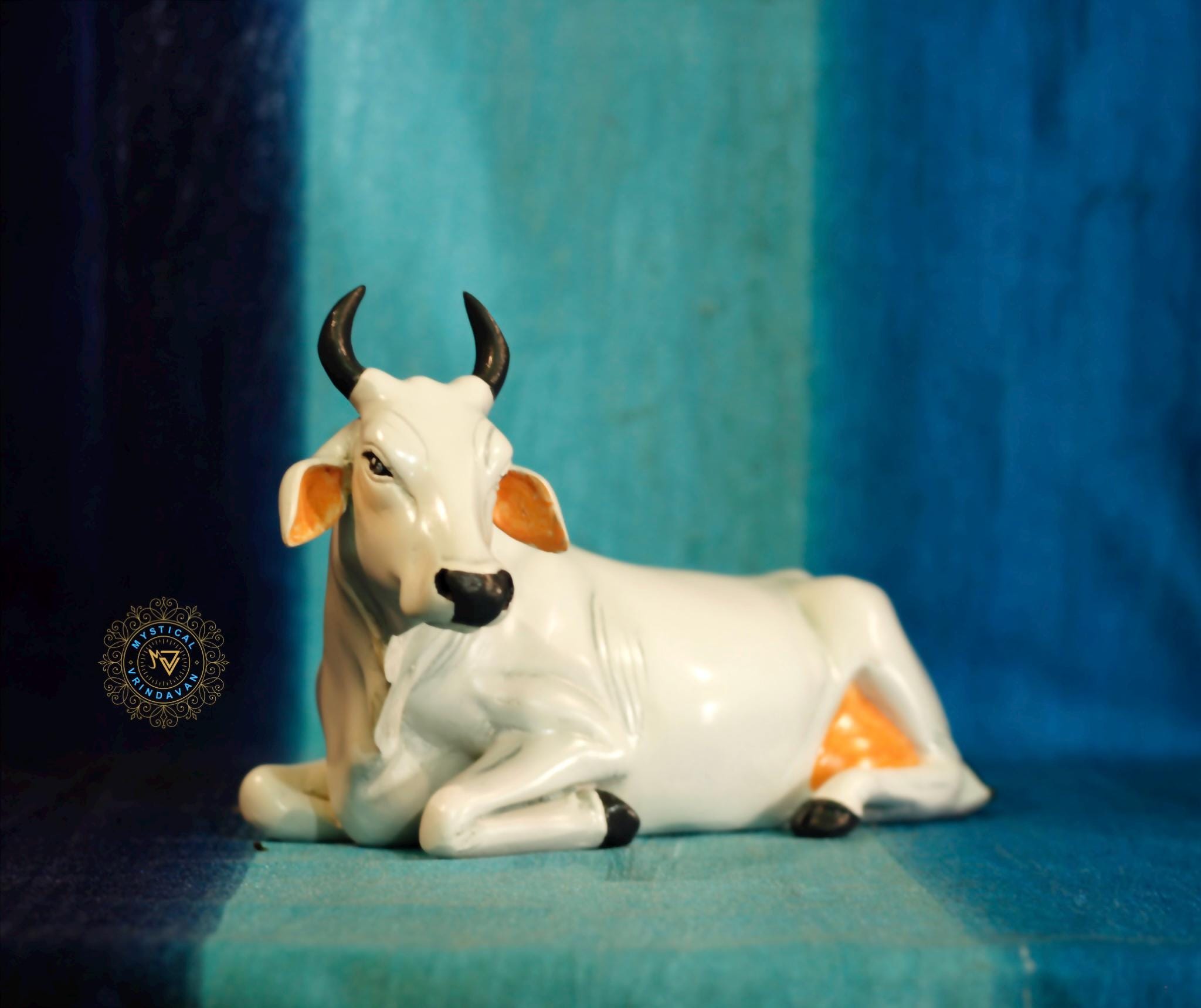 Gaumata Sitting Cow Statue 8 Inch | Sacred Kamdhenu Hindu Idol for Home ...