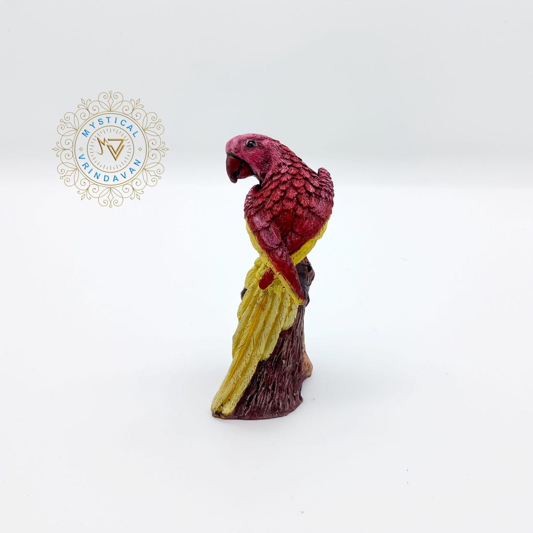 6 Inch Epoxy Marble Dust Bird Statue | Handcrafted Bird Figurine ...