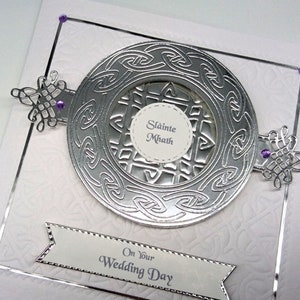 Scottish Celtic Silver Quaich Card/loving Cup, Slàinte Mhaith slanj-a ...
