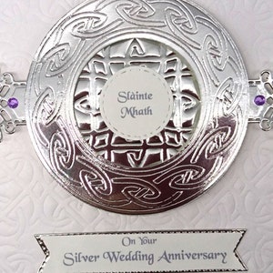 Scottish Celtic Silver Quaich Card/loving Cup, Slàinte Mhaith slanj-a ...