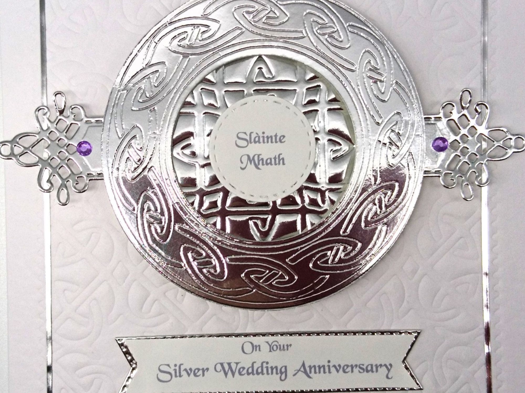 Scottish Celtic Silver Quaich Card/loving Cup, Slàinte Mhaith slanj-a ...