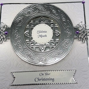 Scottish Celtic Silver Quaich Card/loving Cup, Slàinte Mhaith slanj-a ...