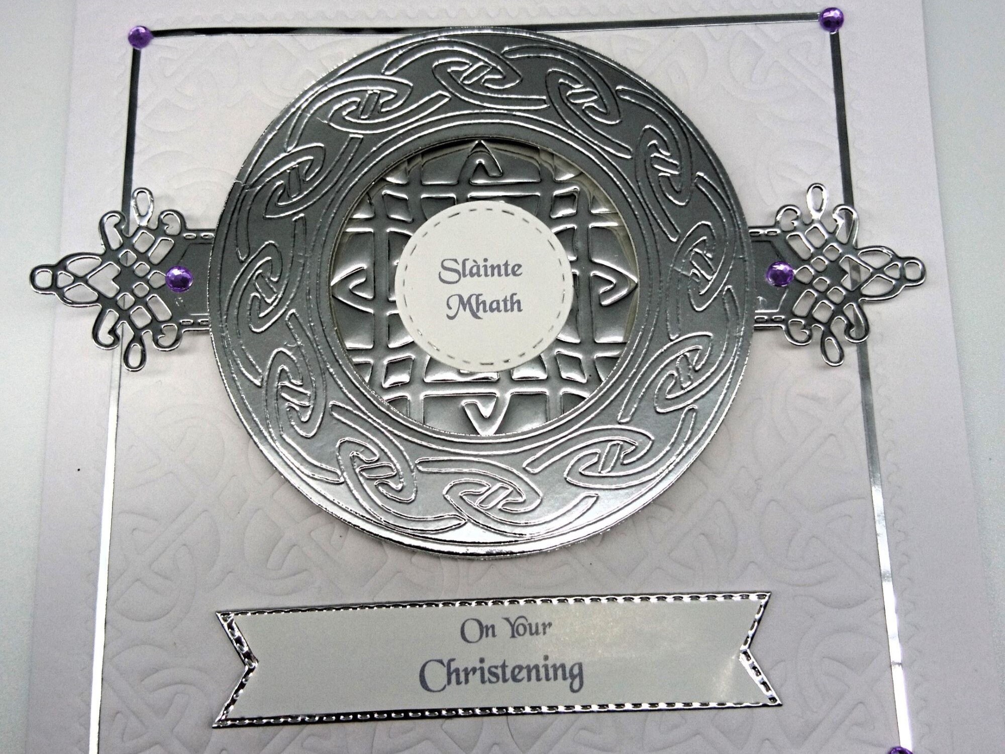 Scottish Celtic Silver Quaich Card/loving Cup, Slàinte Mhaith slanj-a ...