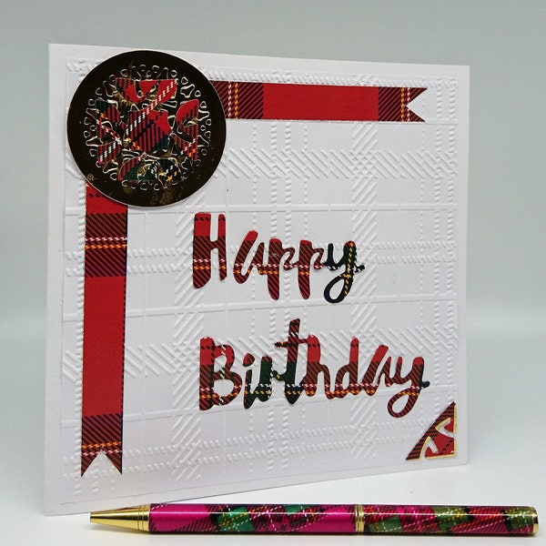 Tartan Birthday Card - Etsy