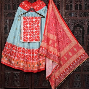 Navratri Special Lehenga Choli With Printed Butter Silk Material and ...