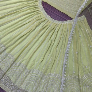 Indian Mehndi Night Green Lehenga, Girl Indian Wedding Lenga Partywear ...