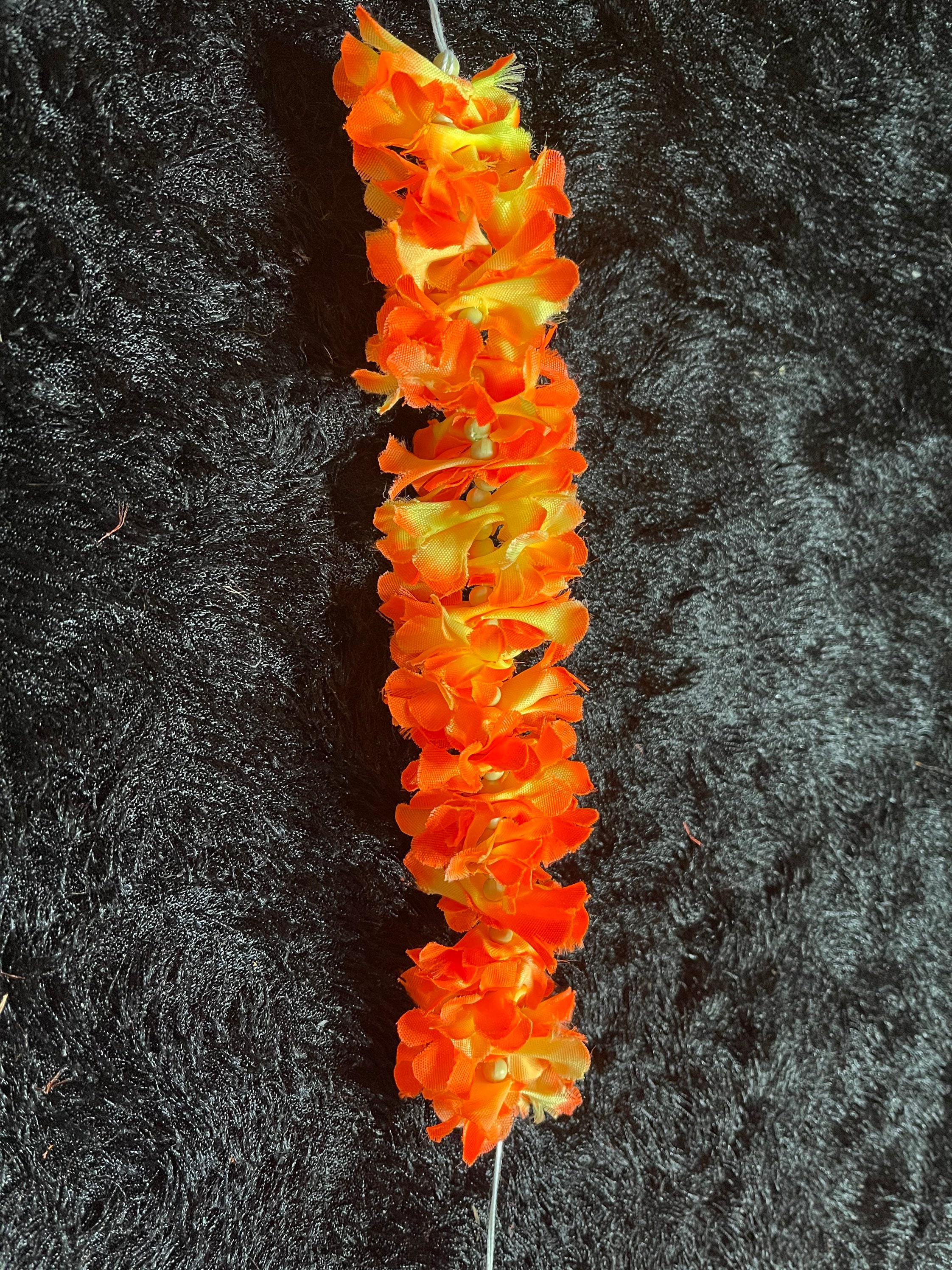 Indian Bridal orange gajra. Orange and yellow Sangeet Gajra | Etsy