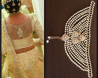 Traditional Sari Brooch, Indian Bollywood Designer White Color Gold ...