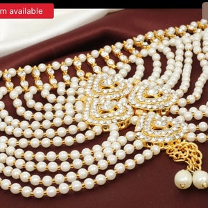 Traditional Sari Brooch, Indian Bollywood Designer White Color Gold ...