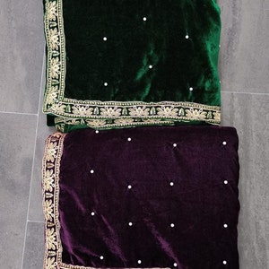 Elegant and Classy Velvet Saree. Look Royal in This Black Velvet ...