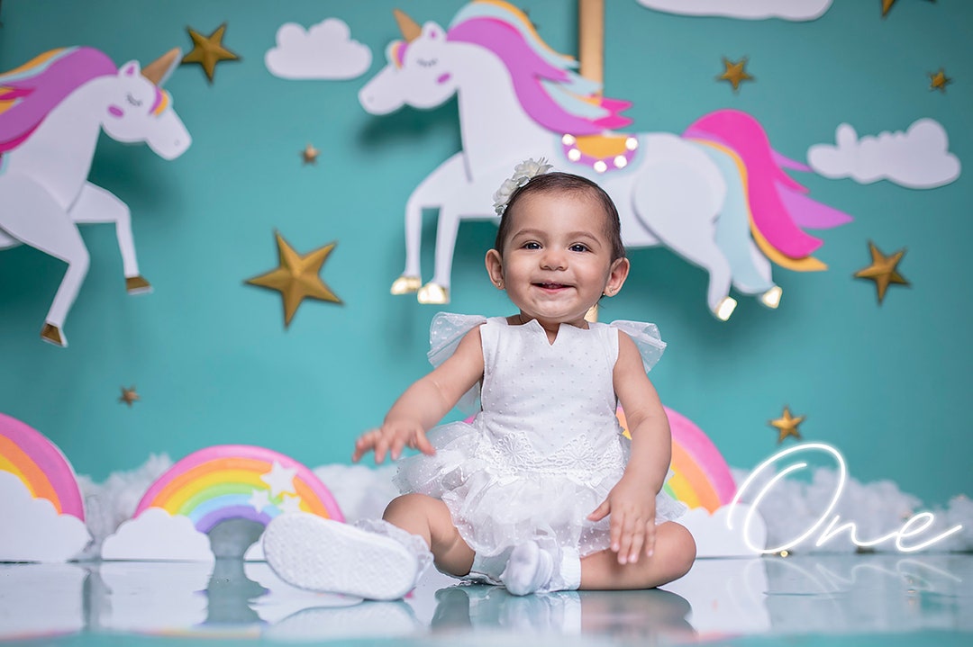 Neon Birthday Signs Clipart One, Two, Three Png Overlays Smash Cake - Etsy