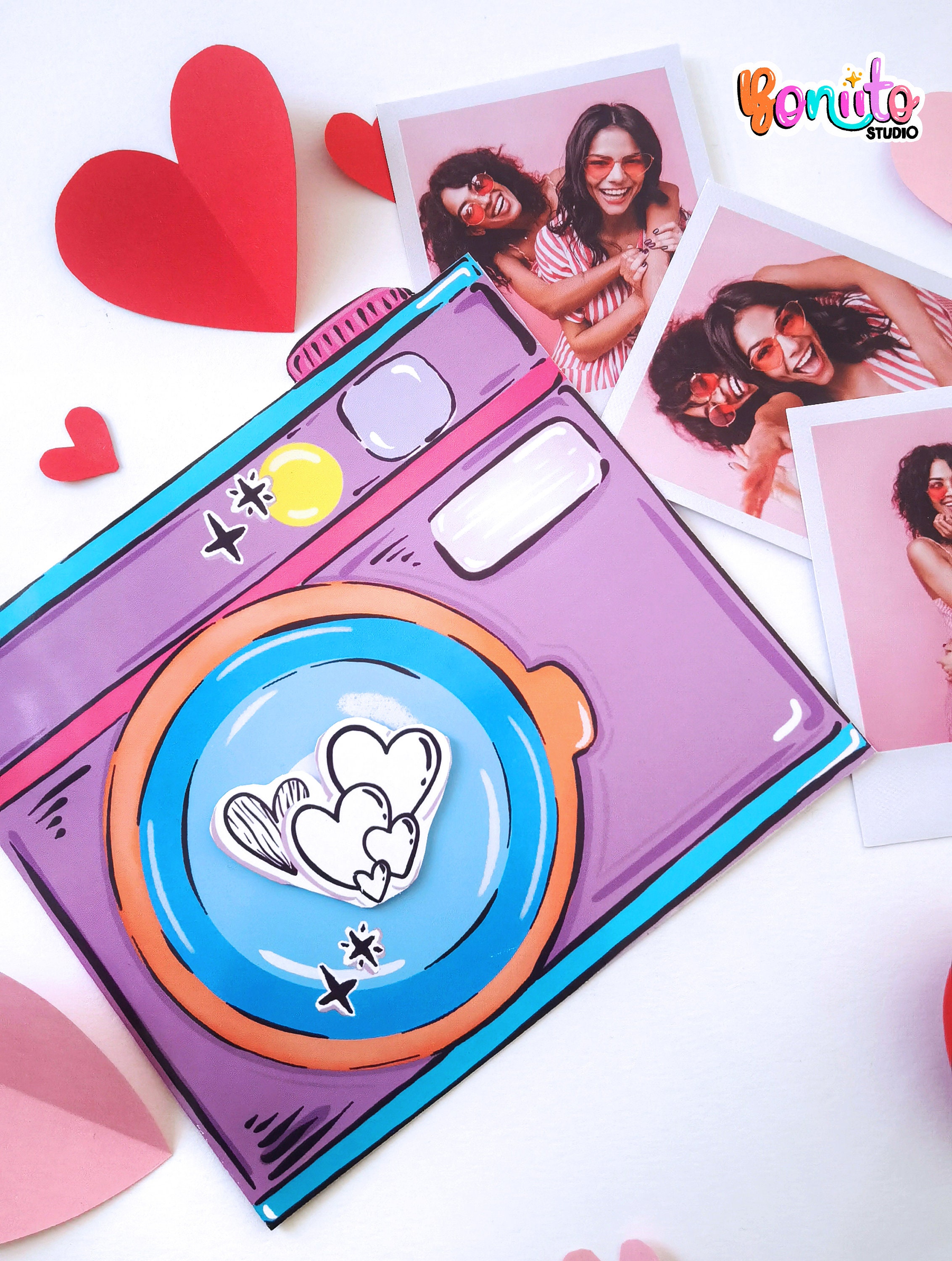 Printable Camera Template, for Polaroid Type Photos, Envelope Template ...