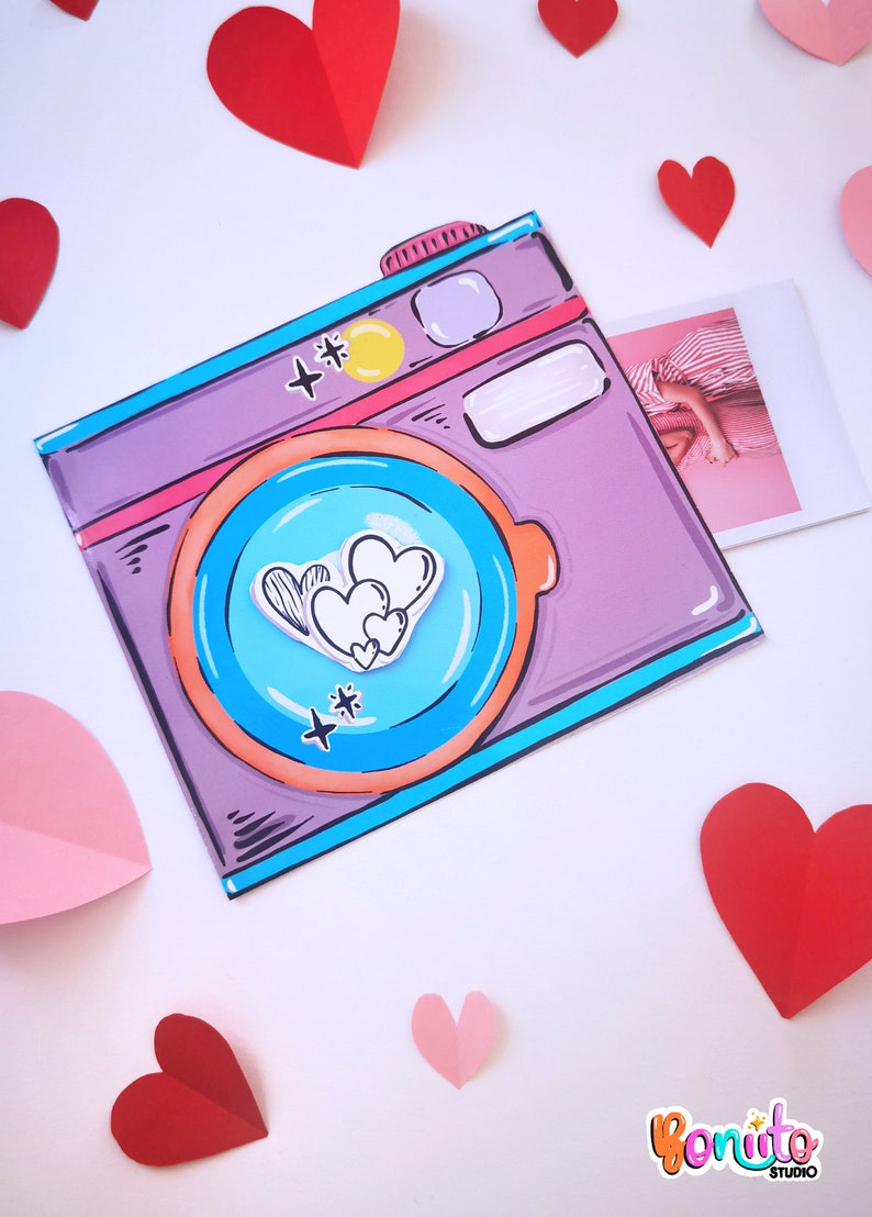 Printable Camera Template, for Polaroid Type Photos, Envelope Template ...