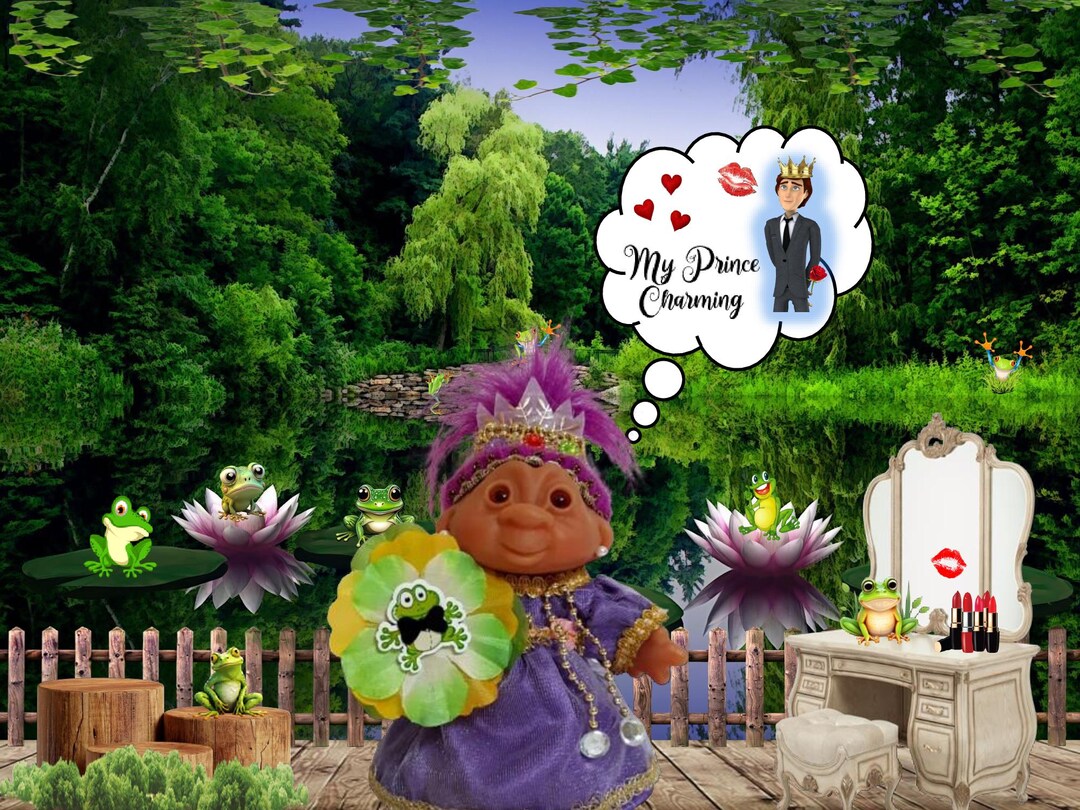 Vintage Totally Troll Princess Doll - Etsy