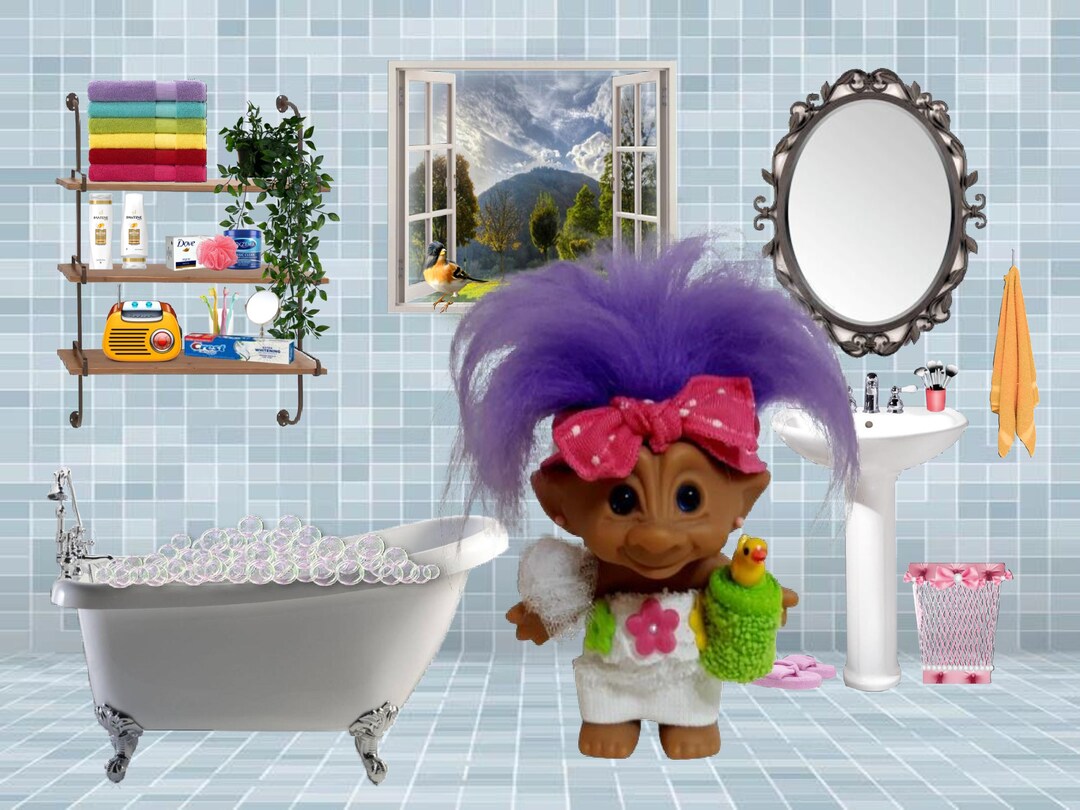 Vintage Treasure Troll With Wishstone Bubblebath Spa Doll - Etsy