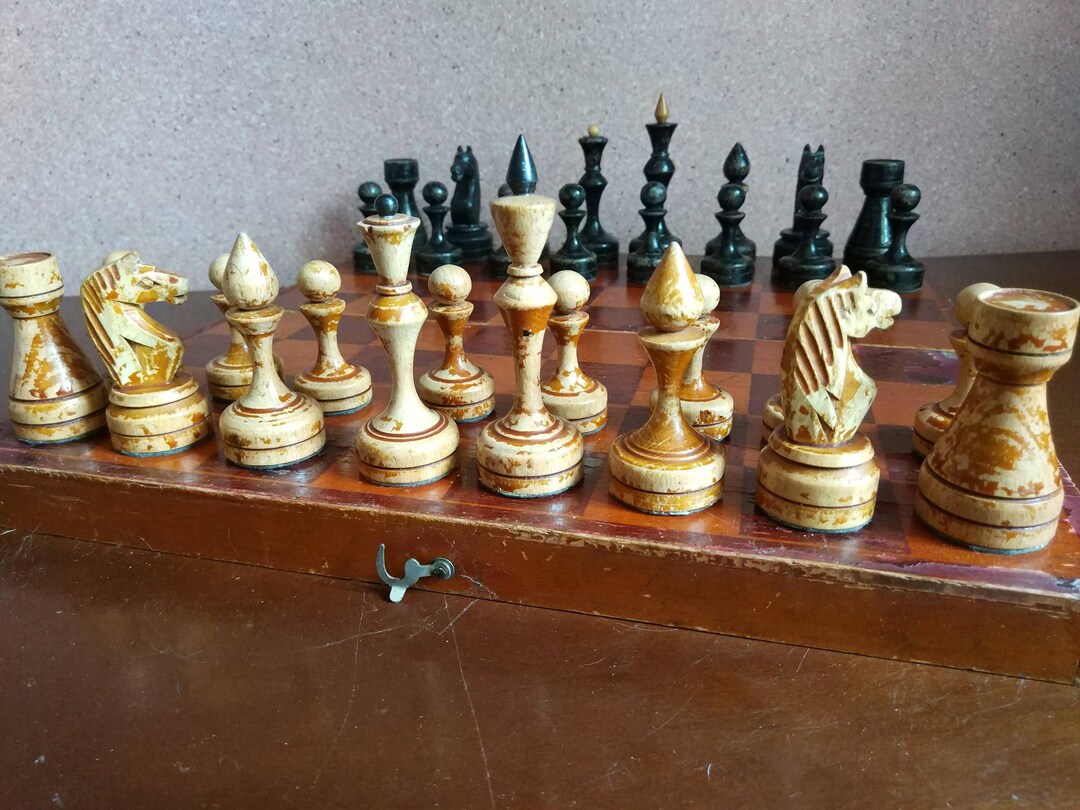 Soviet Chess Set, Old Soviet Chess, Rare Soviet Chess Set, Big Soviet ...