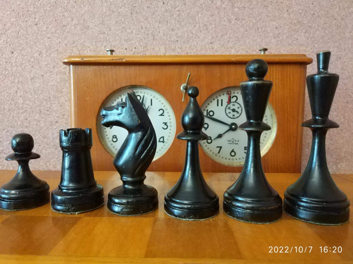 Antique Soviet Chess Set Russian Vintage Chess Set Chess - Etsy