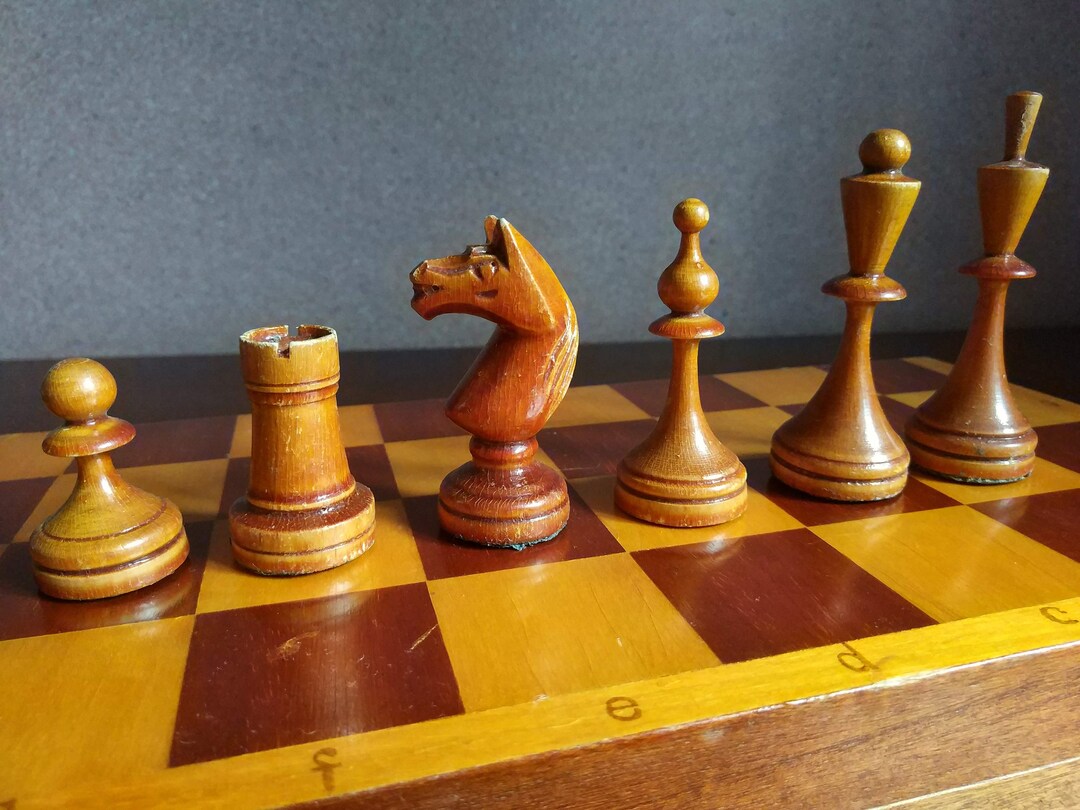 Vintage Soviet Chess Set , Russian Vintage Chess Set, Chess Set USSR ...