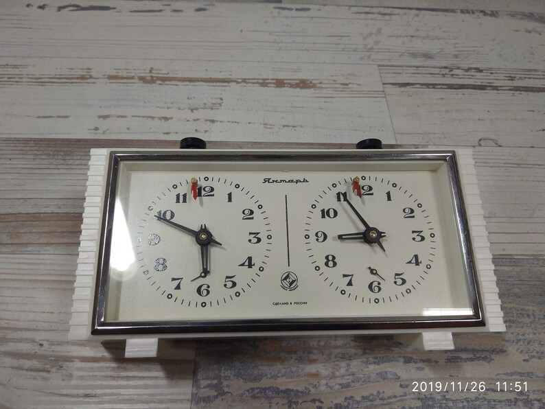 Soviet chess clock Jantar Yantar mechanical clock vintage | Etsy