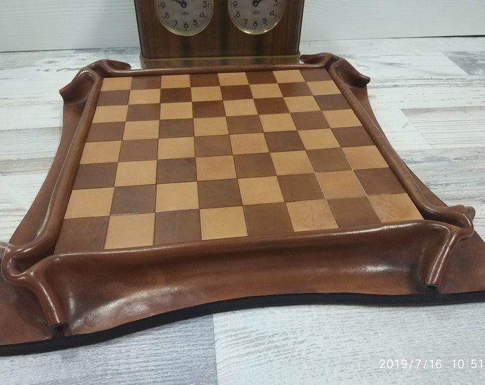Leather Chess Board Kangaroo, Handmade From Italy , Chess Board, Chess ...