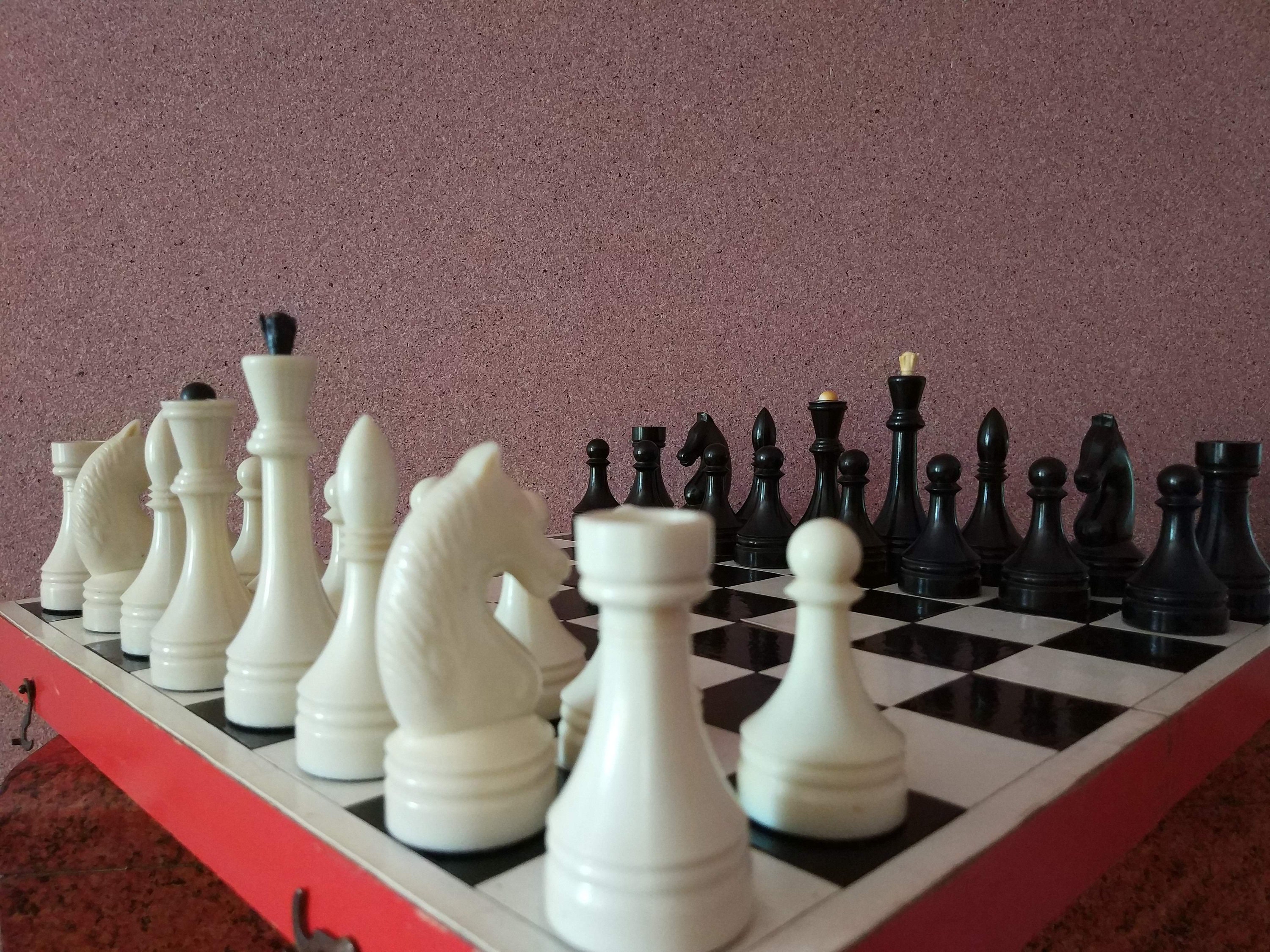 Vintage soviet tournament chess set big carbolite russian | Etsy