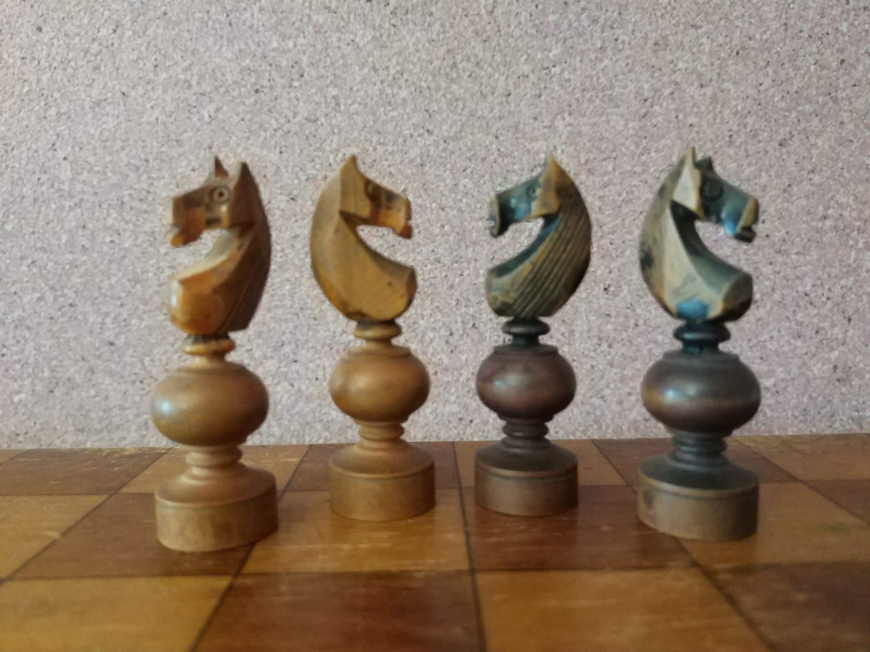 Vintage Soviet Chess Set Wooden Russian Chess USSR With the | Etsy