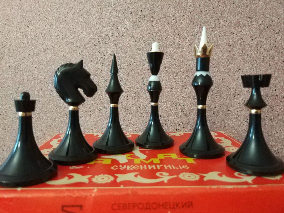 New souvenir chess pieces made of hard plastic. Celebrating | Etsy