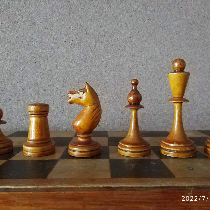 Antique Chess Set - Etsy