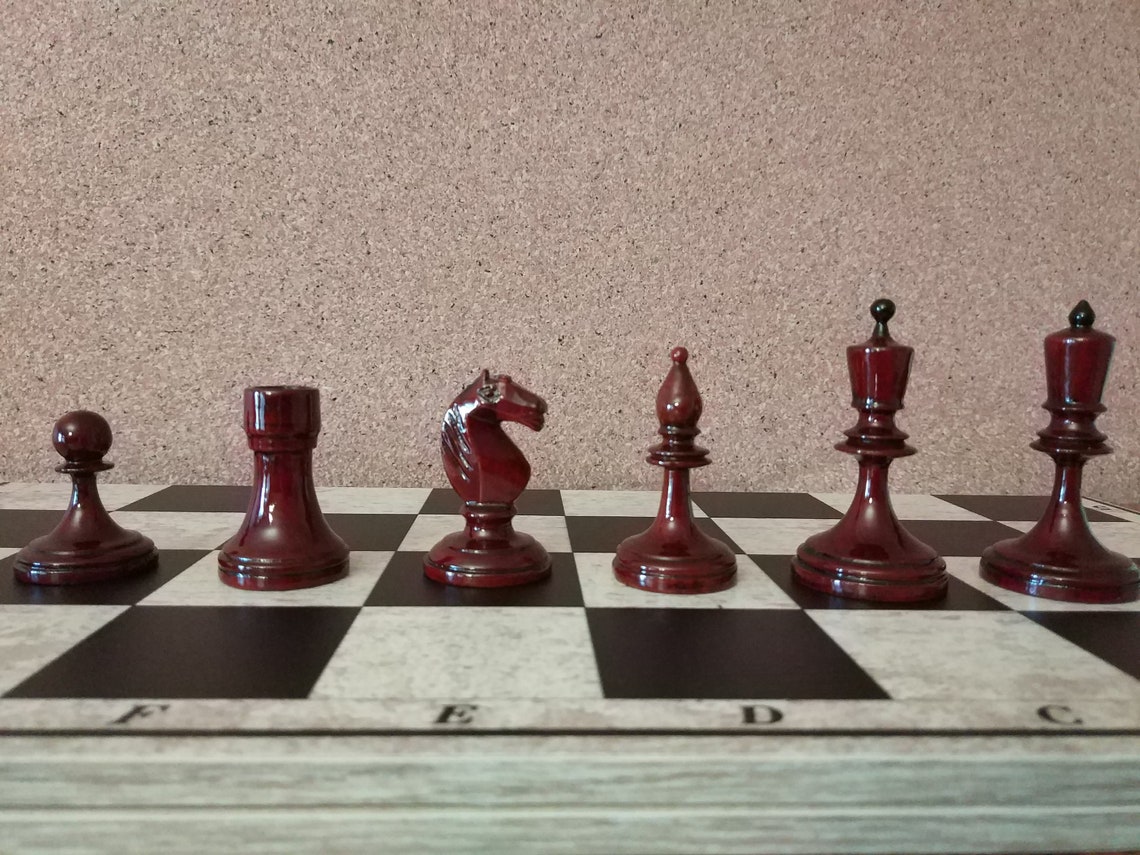 Soviet Chess Pieces Wooden Russian Chess USSR rare Russian - Etsy
