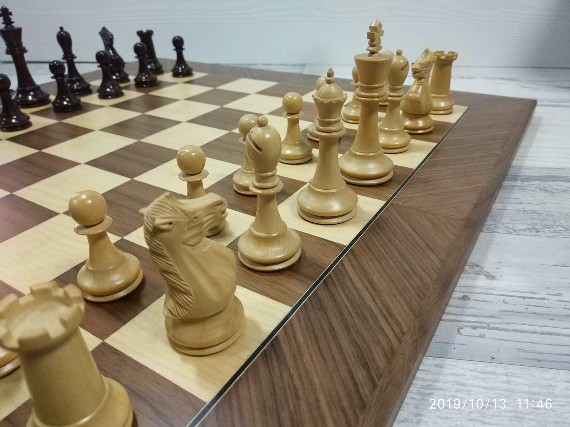 Staunton Chess Set Staunton Chess Pieces Circa 1980s Chess - Etsy