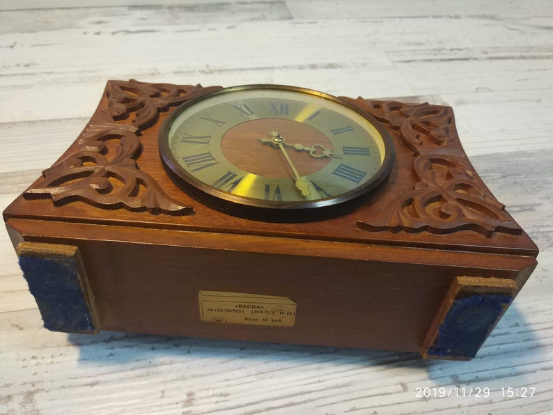 Soviet Mechanical Clock Vesna Vintage Clock Soviet Clock - Etsy