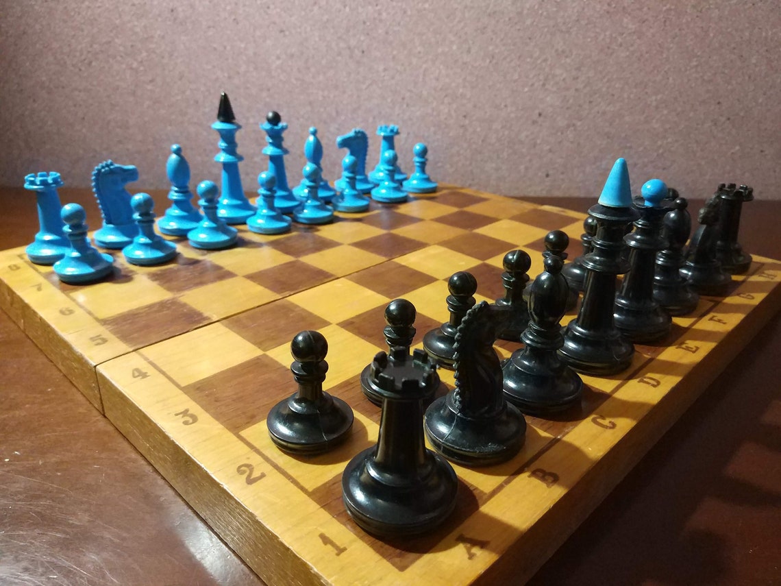Soviet Chess Vintage Beautiful Old-fashioned Chess in Russia - Etsy