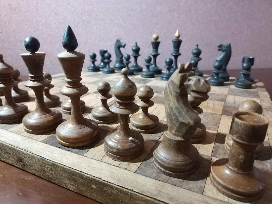 Rare Chess Set, Old Chess Set, Rare Soviet Chess, Big Chess Pieces ...
