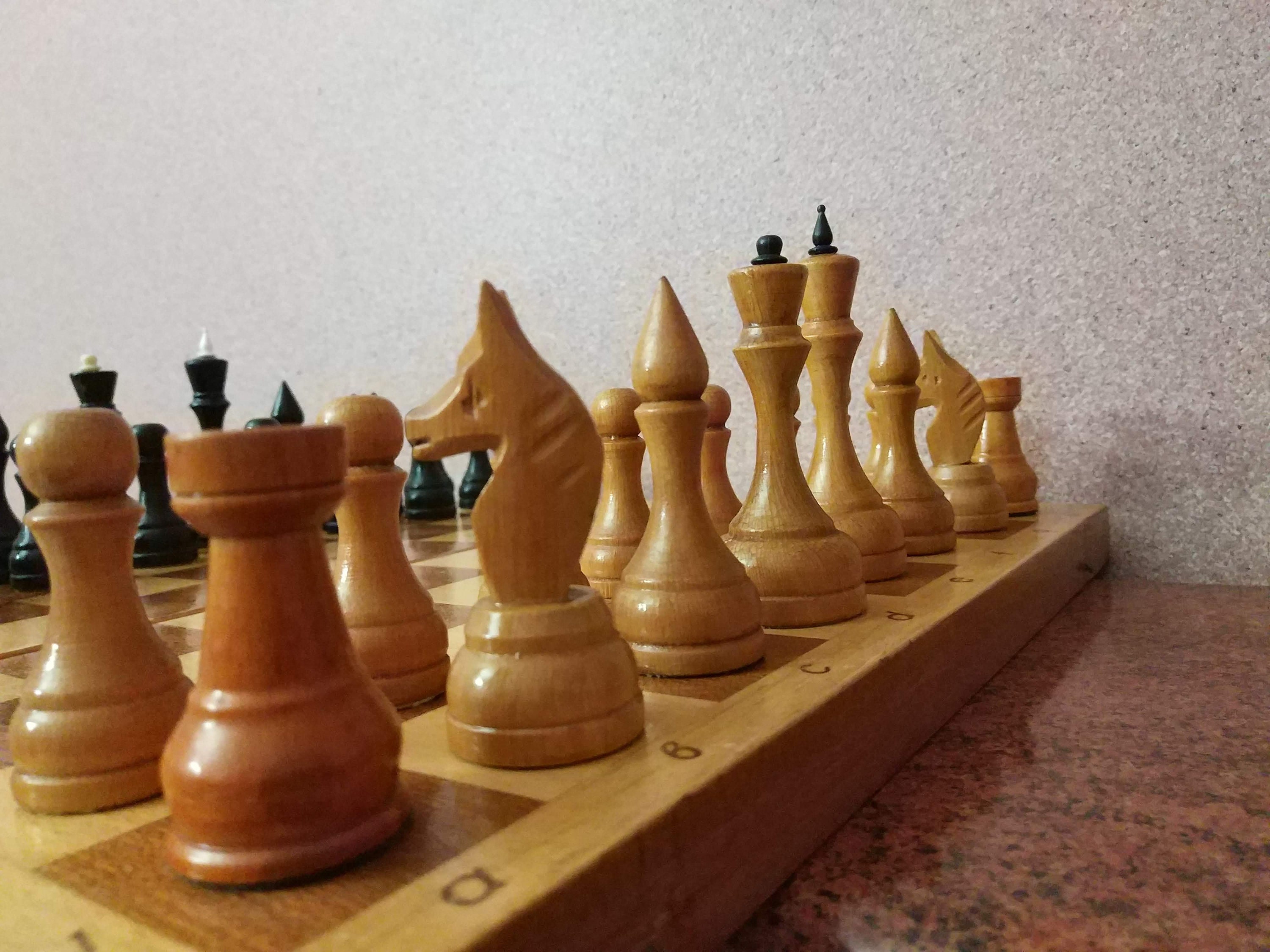 Vintage Soviet Tournament Chess Set, Big Wooden Russian Chessmen USSR ...