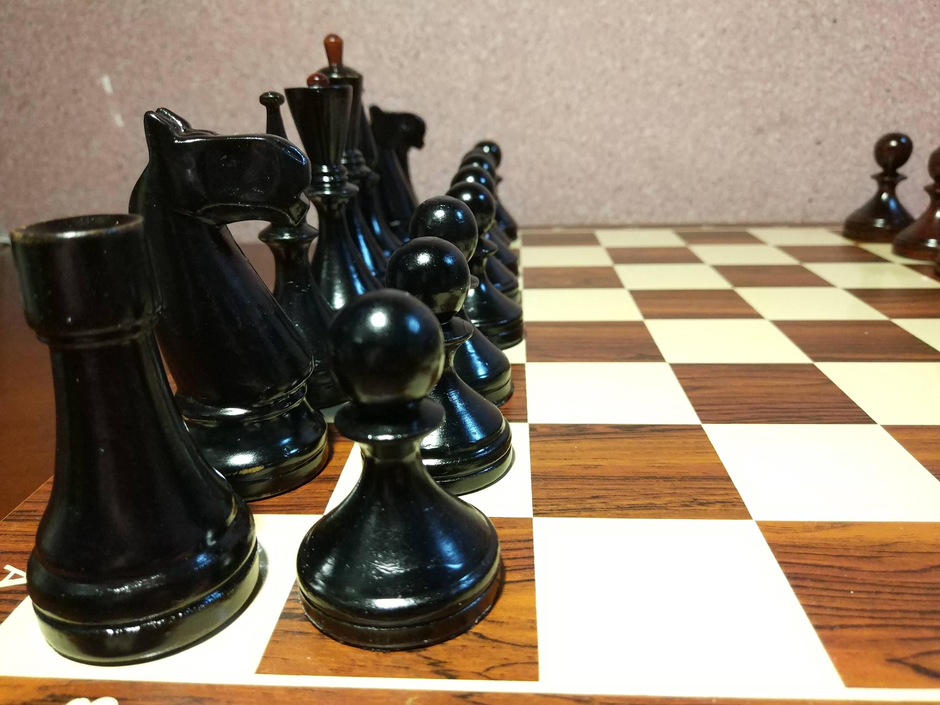 Vintage Soviet Tournament Chess Pieces Big Wooden Russian Chessmen USSR ...