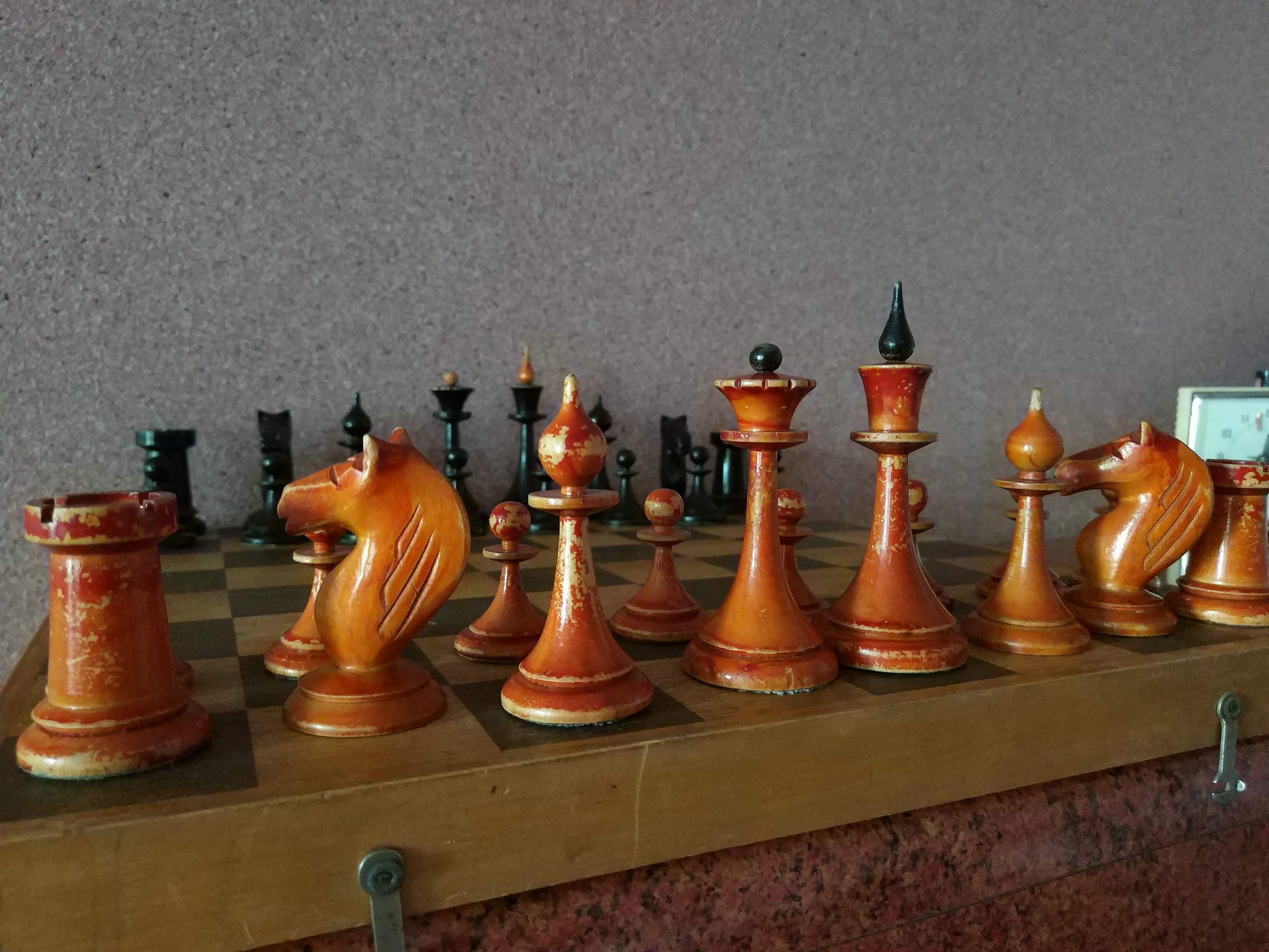 Latvian Chess Pieces Soviet Chess Set 1950s Stalin Empireic - Etsy