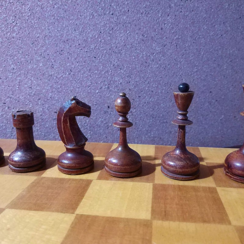 Antique Chess Set - Etsy