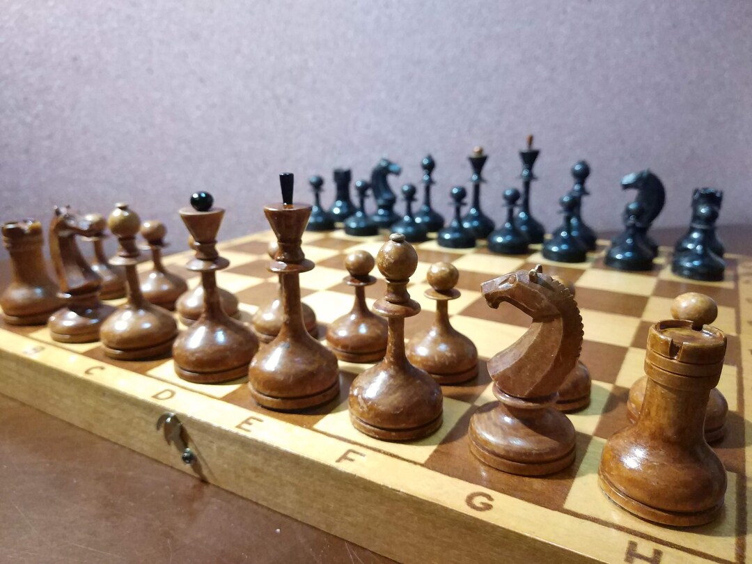 Vintage Soviet Chess Set USSR in the Board 1950s Style- the Nobles ...