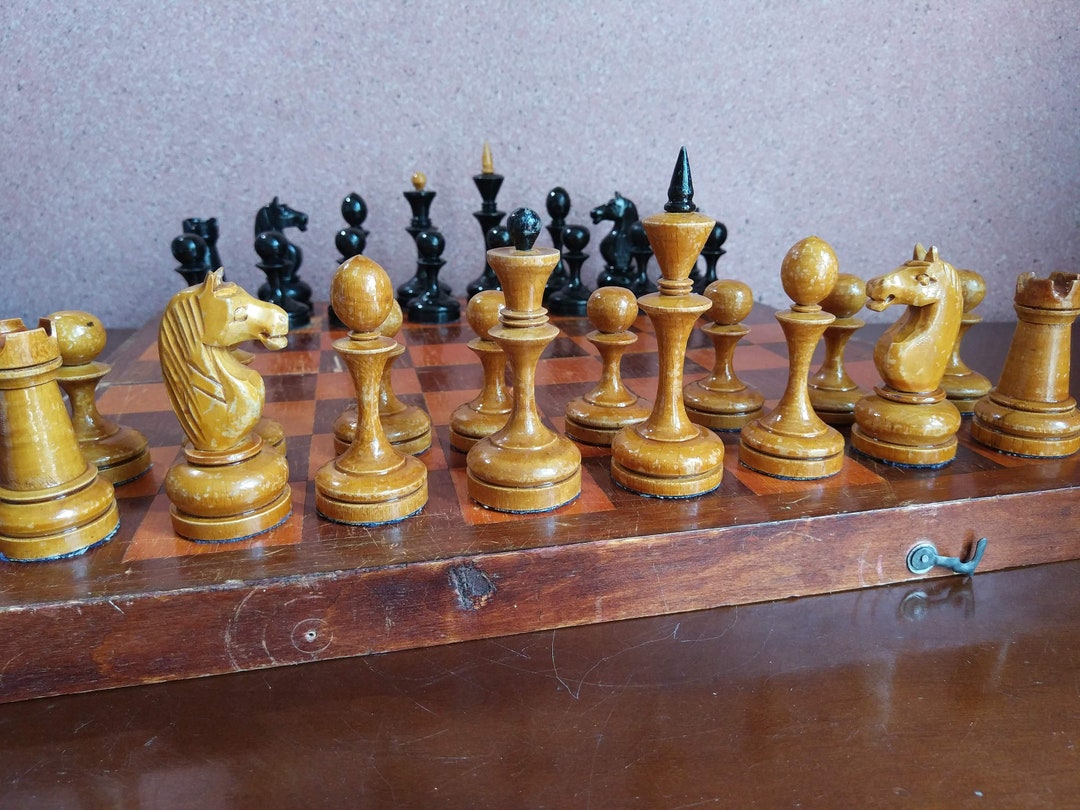 Soviet Chess Set, Old Soviet Chess, Rare Soviet Chess Set, Big Soviet ...