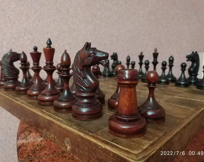 Soviet Chess Set, Soviet Chess Set "championship" , Vintage in Very ...