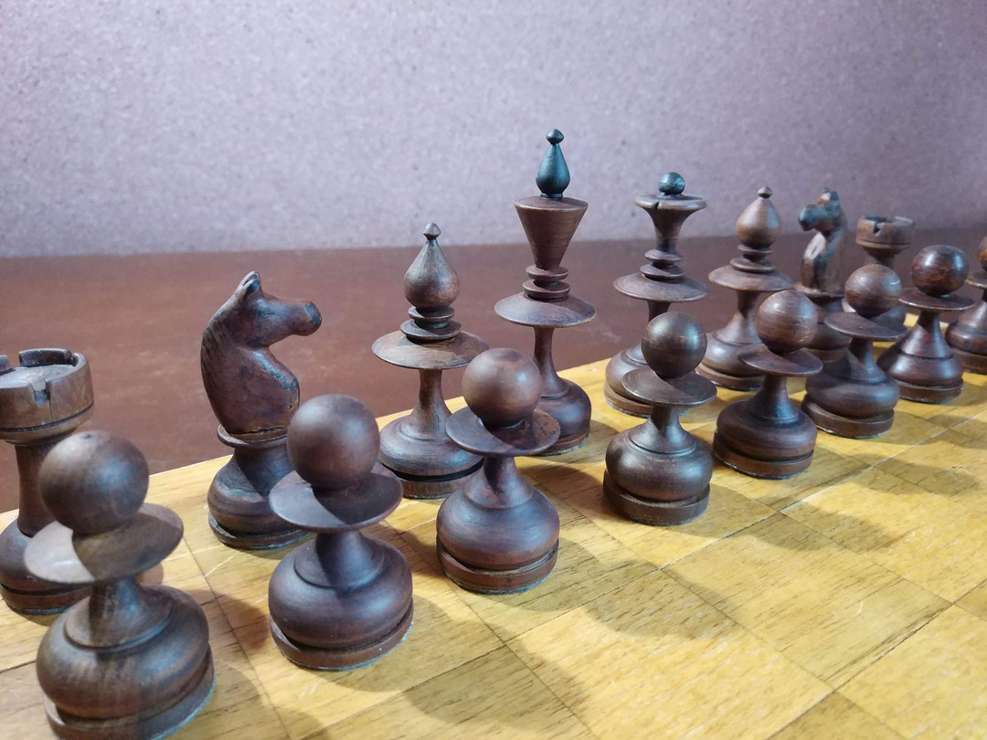 Chess Set, Old Chess Set, Rare Chess Set, Big Chess Pieces, Russian ...