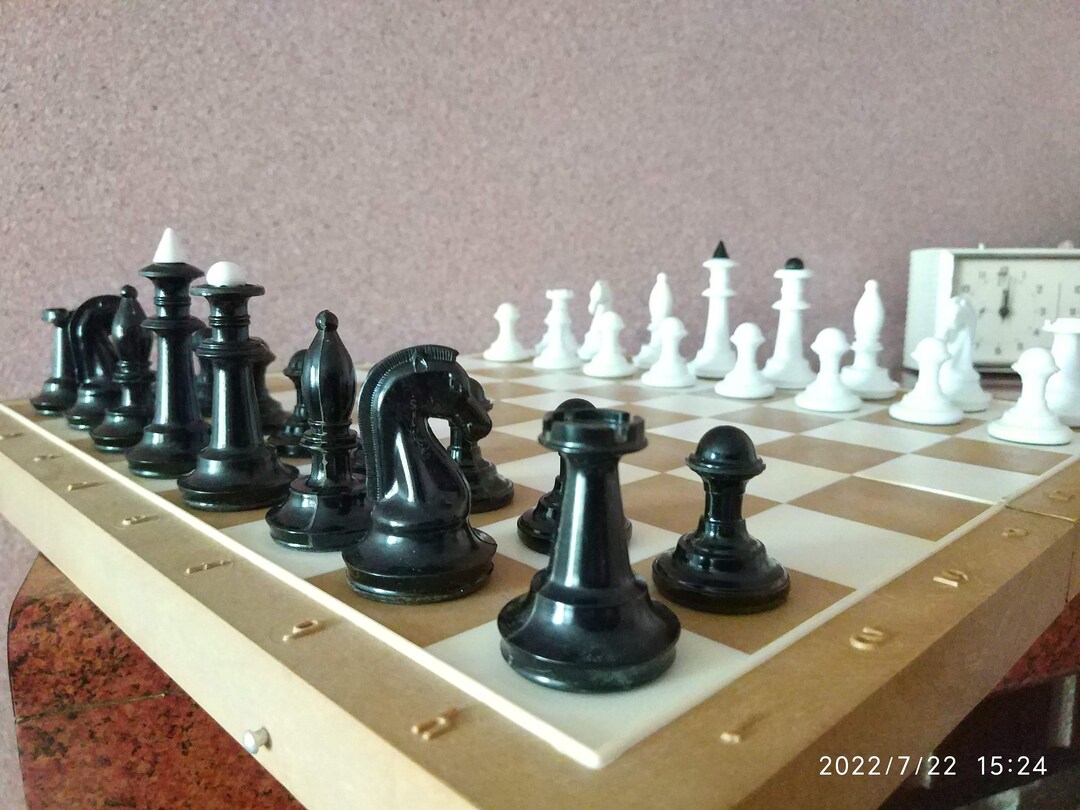 Vintage Ukraine Large Chess Set Soviet Chess Soviet Plastic Chess Set ...