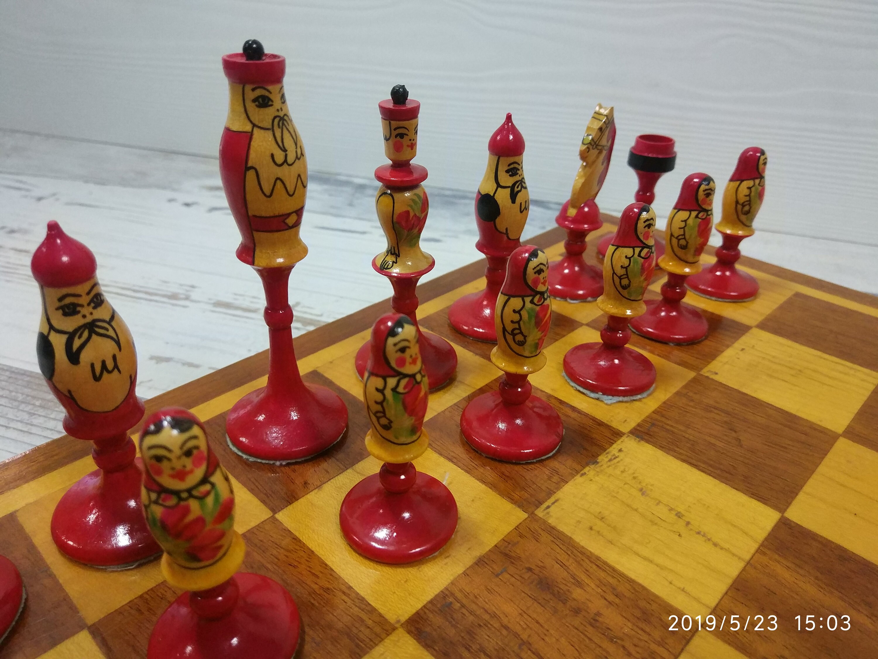 Russian Vintage Matryoshkas Chess Setsoviet Art-painted | Etsy