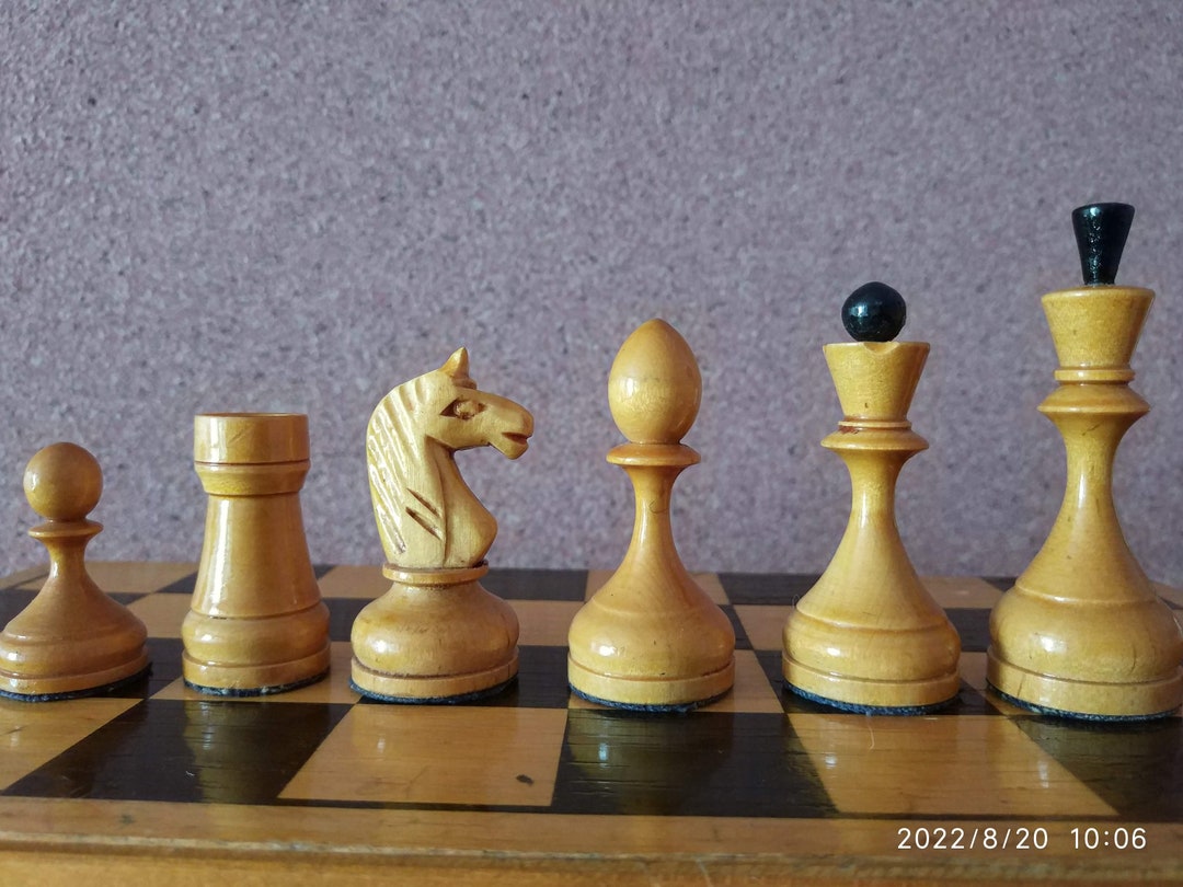 Soviet Chess Set Vintage Wooden Chess Game Rare Chess Chess - Etsy