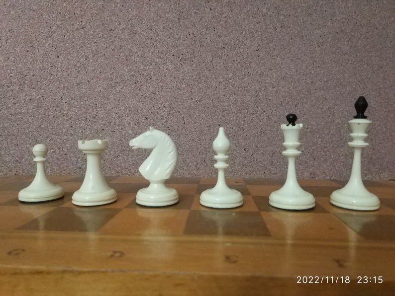 Soviet Vintage Chess Set Beautiful Old-fashioned Chess in - Etsy