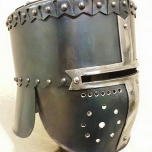 Early Crusader Great Helm With Templar Cross - Etsy