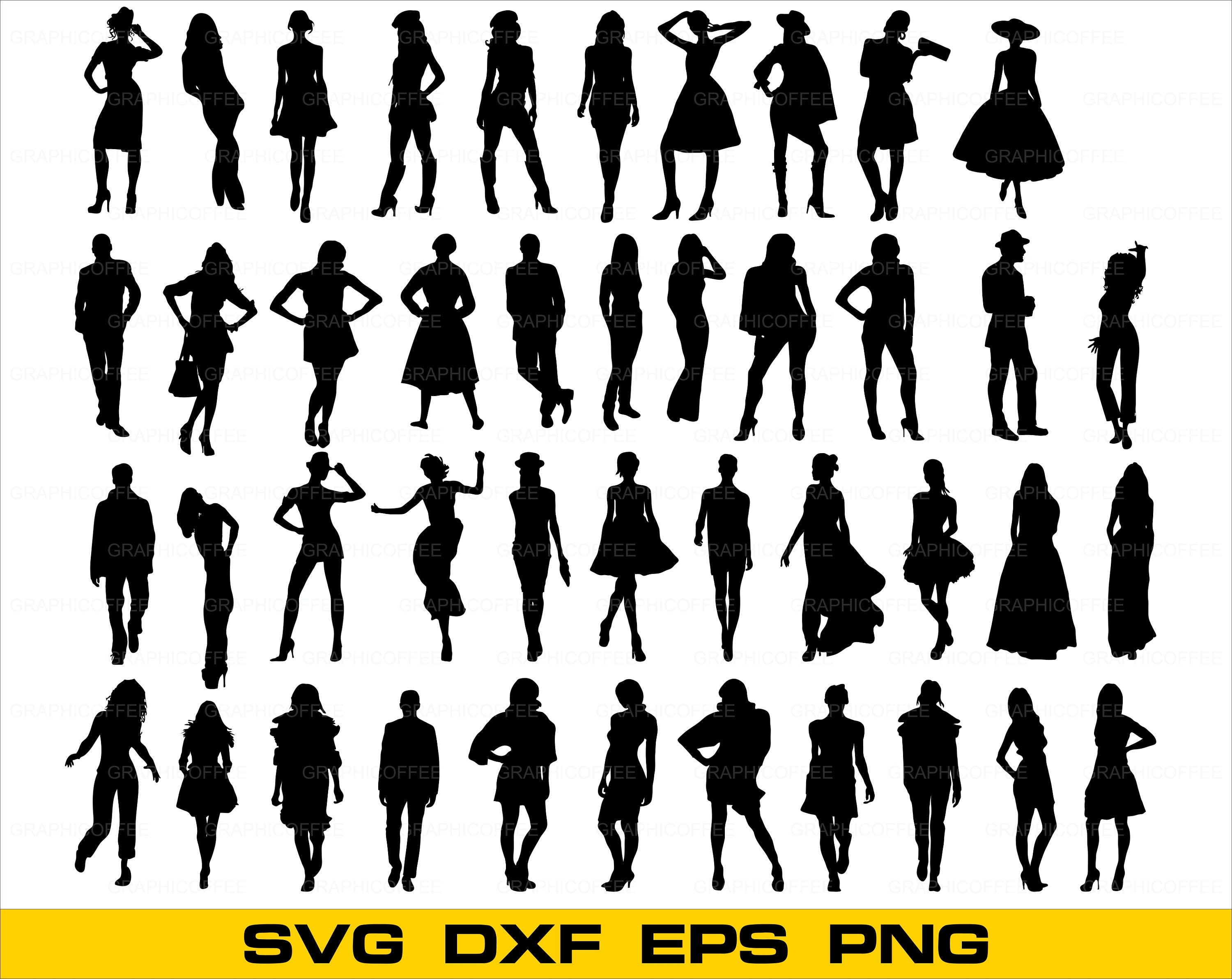Models SVG Bundle Models SVG Clipart Models Cut Files For | Etsy